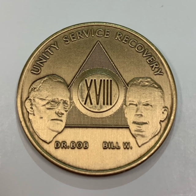 18 Year Bronze Founders Recovery Chip – LA Central Office